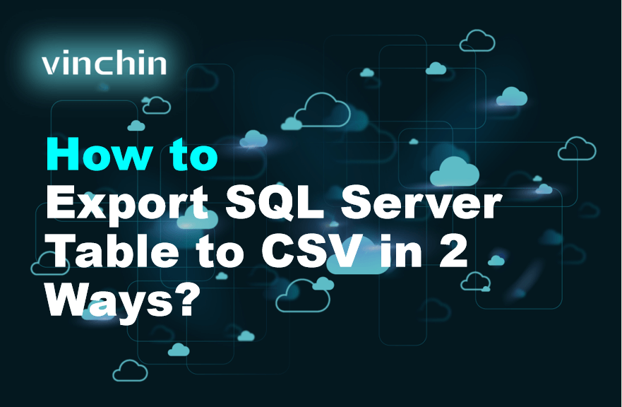 How to Export SQL Server Table to CSV in 2 Ways? | Vinchin Backup